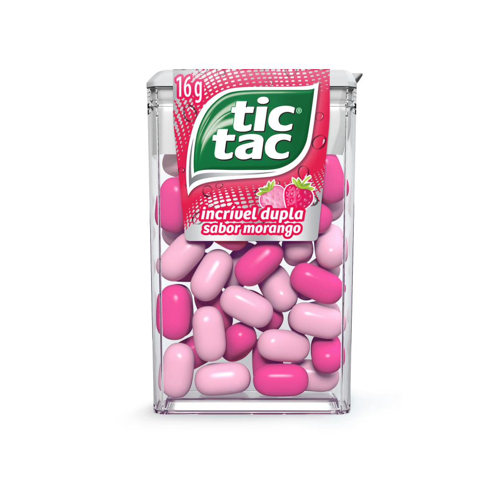 TIC TAC PASTILHAS SABOR MORANGO 16G