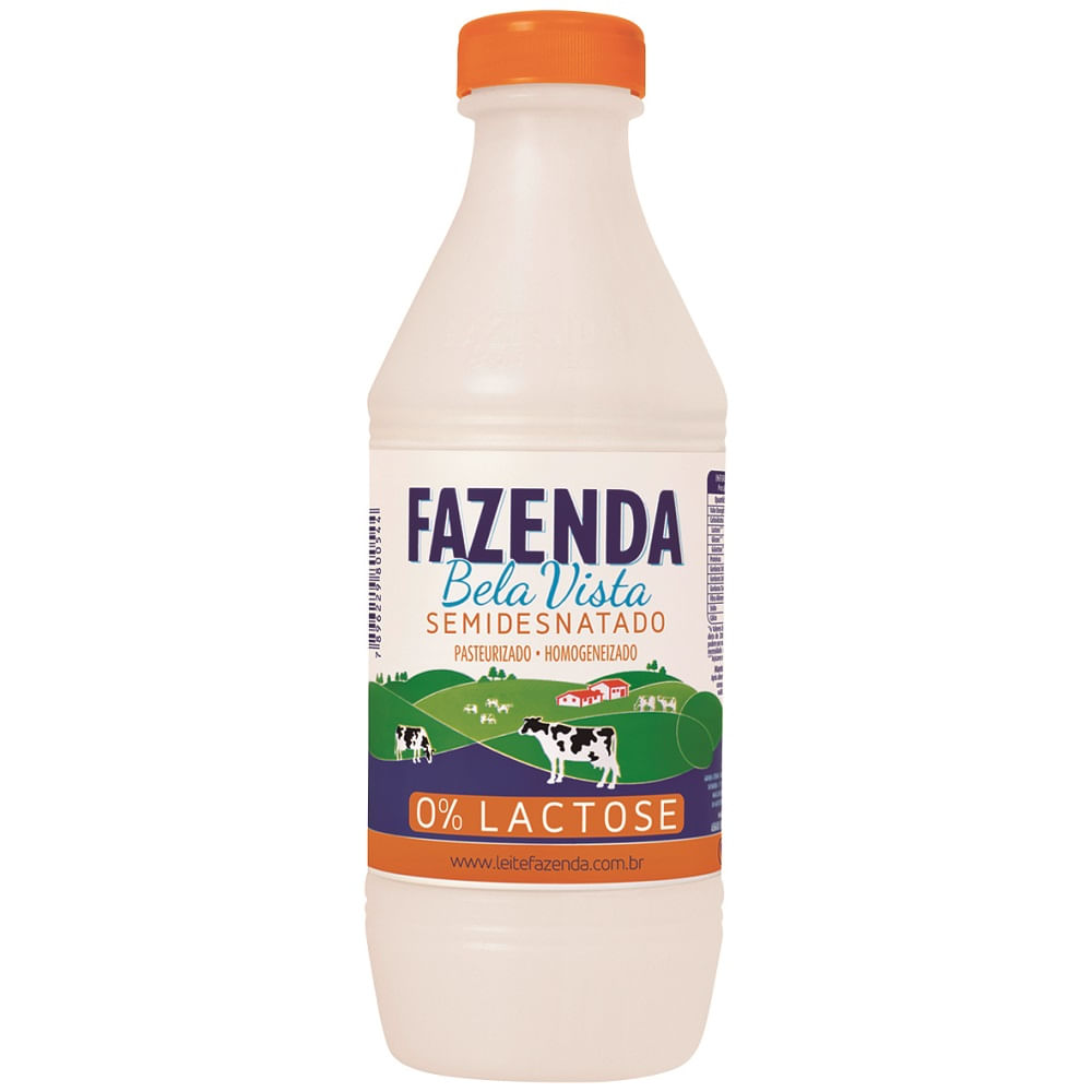 Leite Fazenda Semidesnatado Sem Lactose 1L