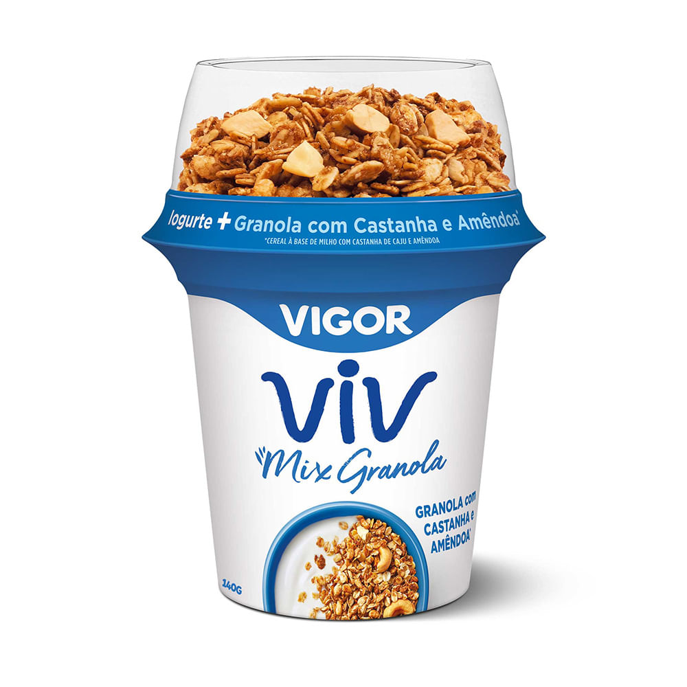 IOGURTE VIGOR VIV MIX GRANOLA CASTANHA 140g