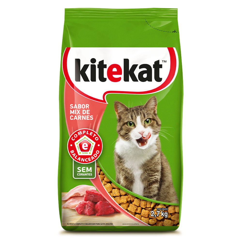 Alimento Gato Kitekat Mix de Carnes 2,7KG