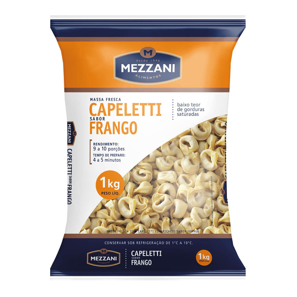 Massa Capeletti Mezzani Frango 1Kg