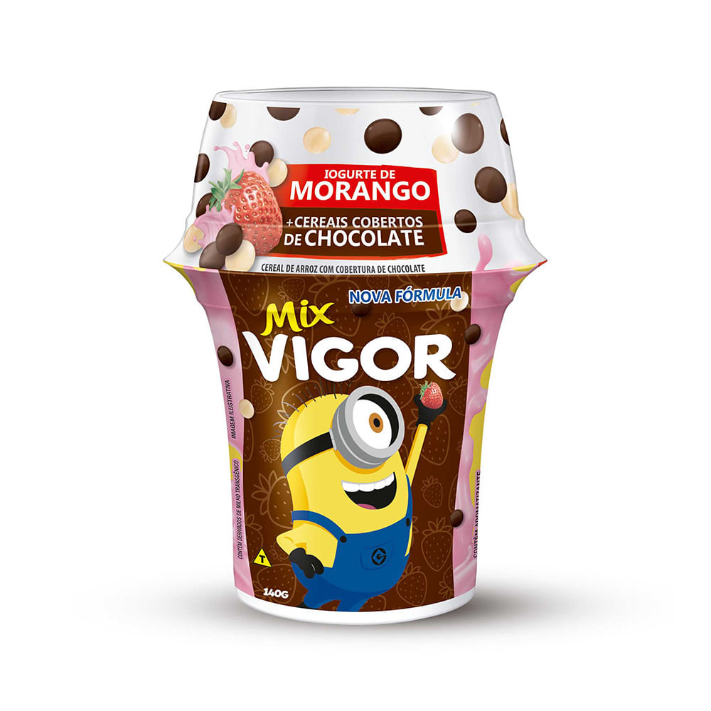 IOGURTE VIGOR MIX MORANGO BLACK & WHITE 140g