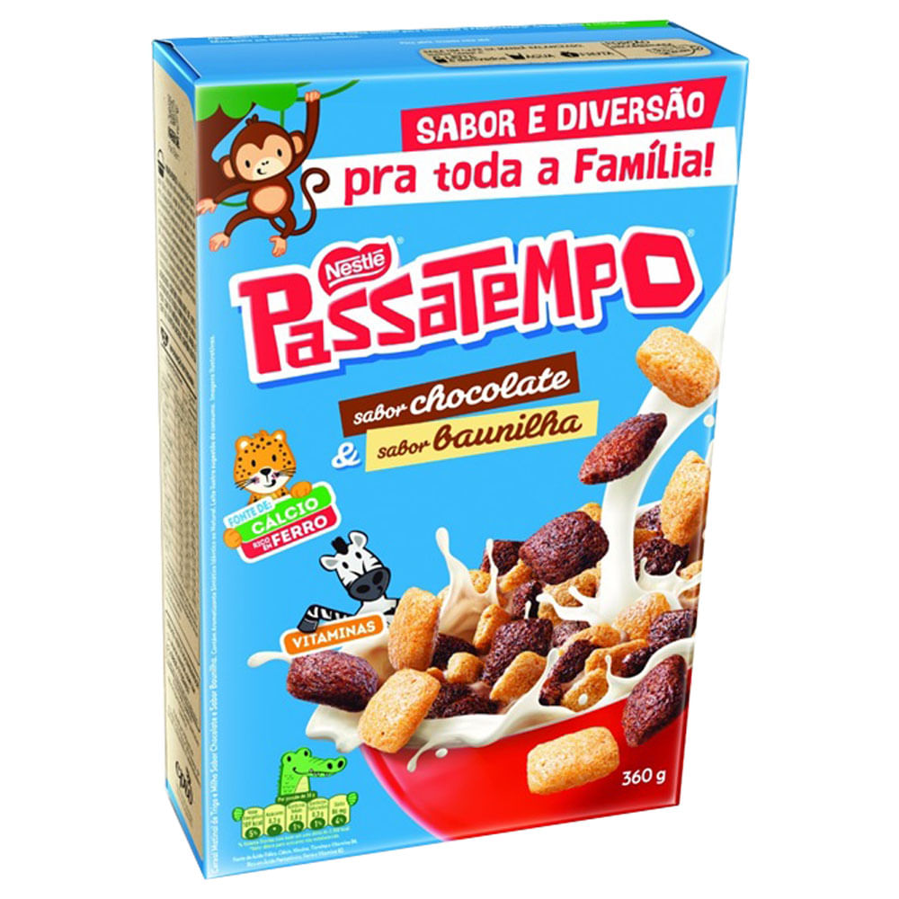 Cereal Matinal Nestlé Passatempo Chocolate Baunilha 360g