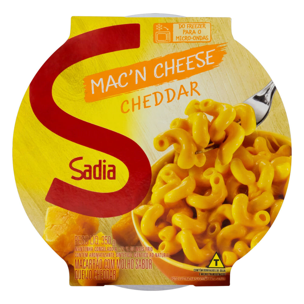 Prato Pronto Mac'N Cheese Sadia 350g Cheddar