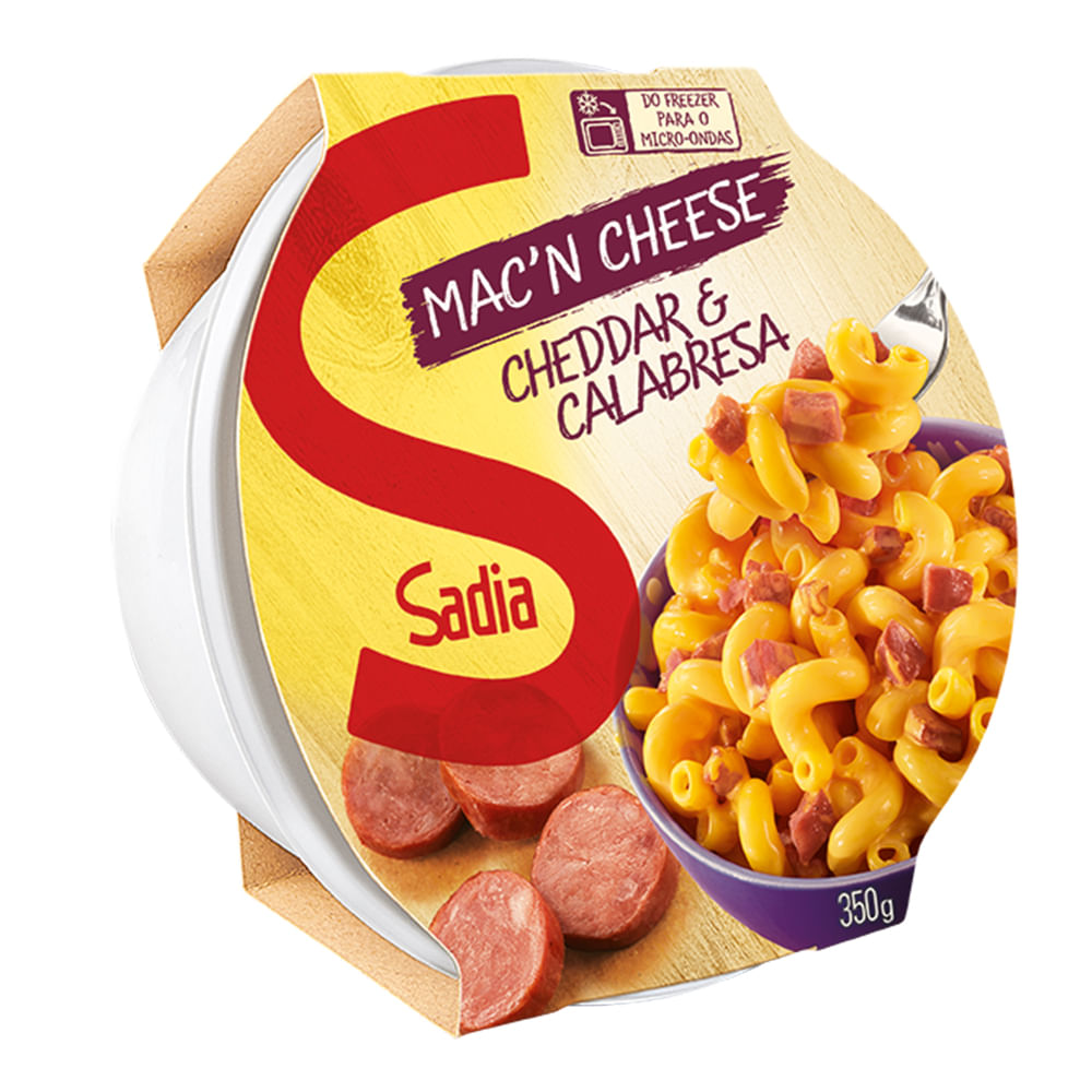 Prato Pronto Mac'N Cheese Sadia 350g Cheddar E Calabresa