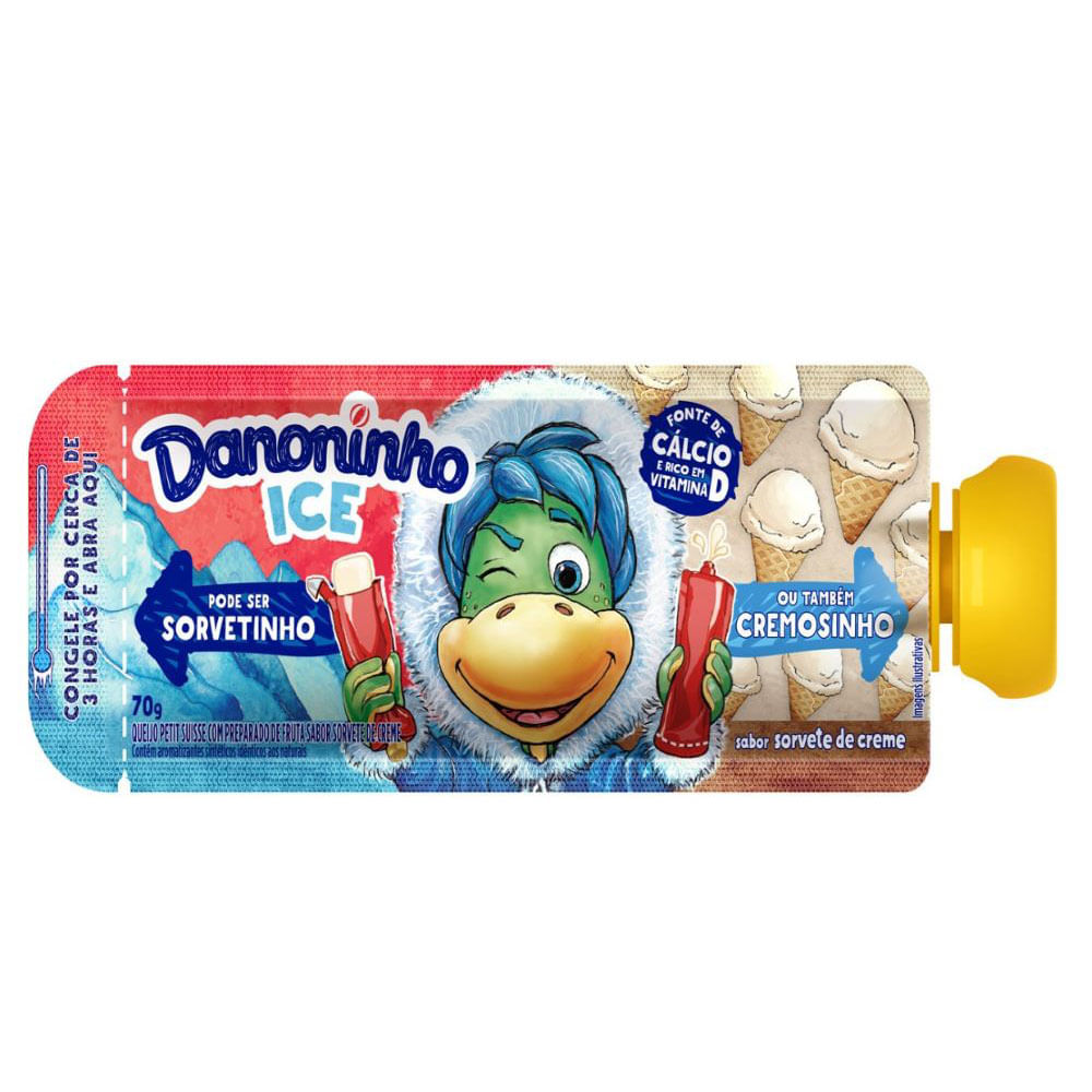 Iogurte Danoninho Ice 70g Mix Pouch Creme