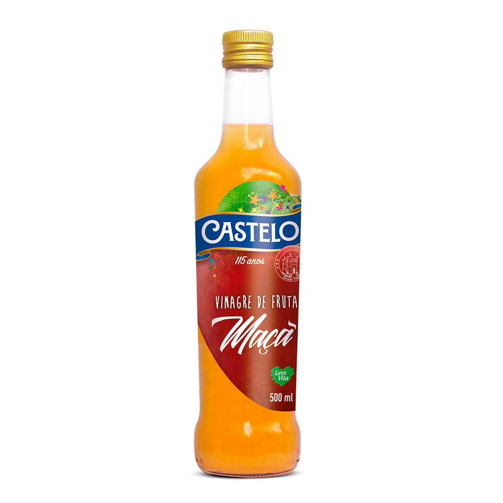 Vinagre Castelo 500ml Vidro Fruta Maçã