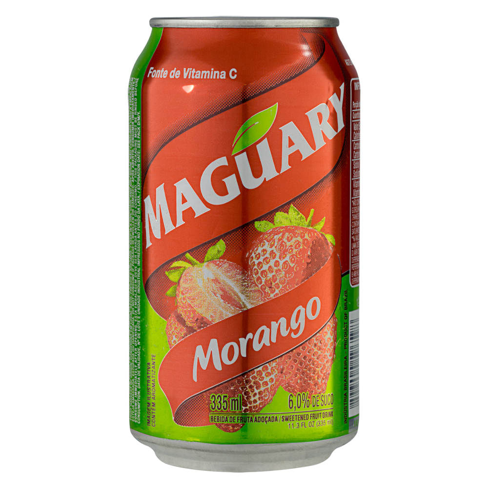 Bebida Com Suco Maguary Morango 335ml Lata