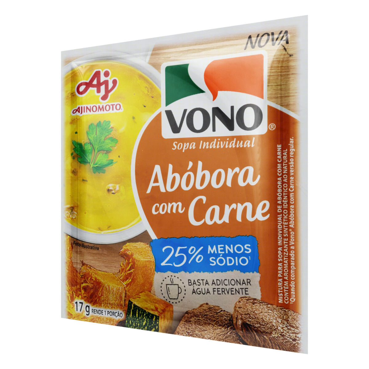 Sopa Instantânea Vono 17g Menos Sódio Abóbora Com - Supermercado Savegnago