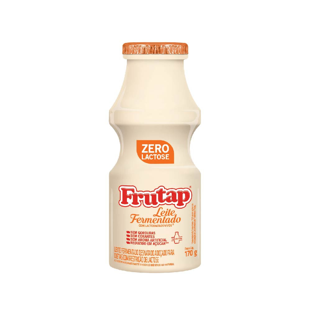 Leite Fermentado Zero Lactose Frutap 170g