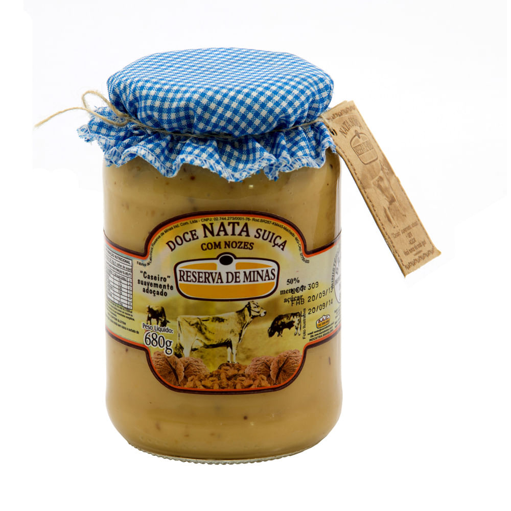 Doce Nata Suiça Reserva De Minas Com Nozes 680g