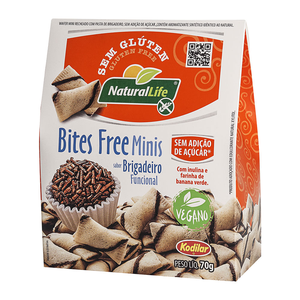 Biscoito Natural Life 70g Bites Free Sem Glúten