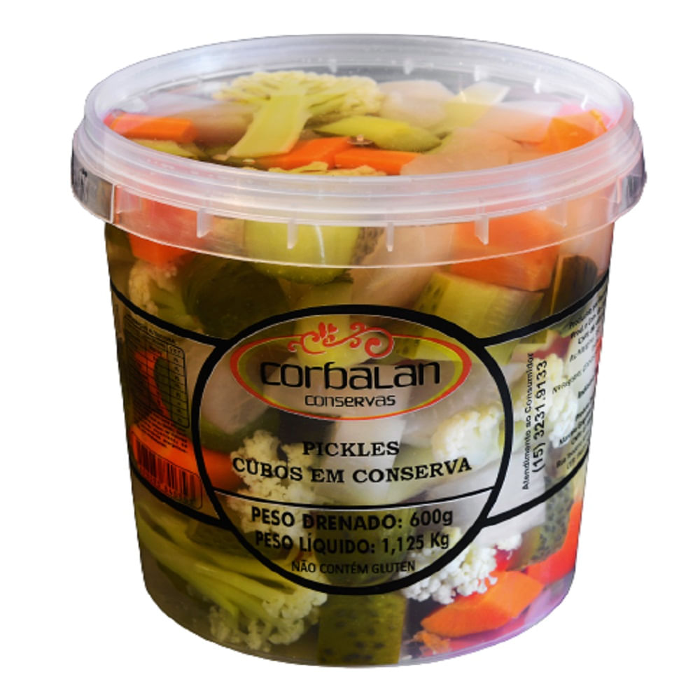 Pickles em Conserva Corbalan Cubos 600g