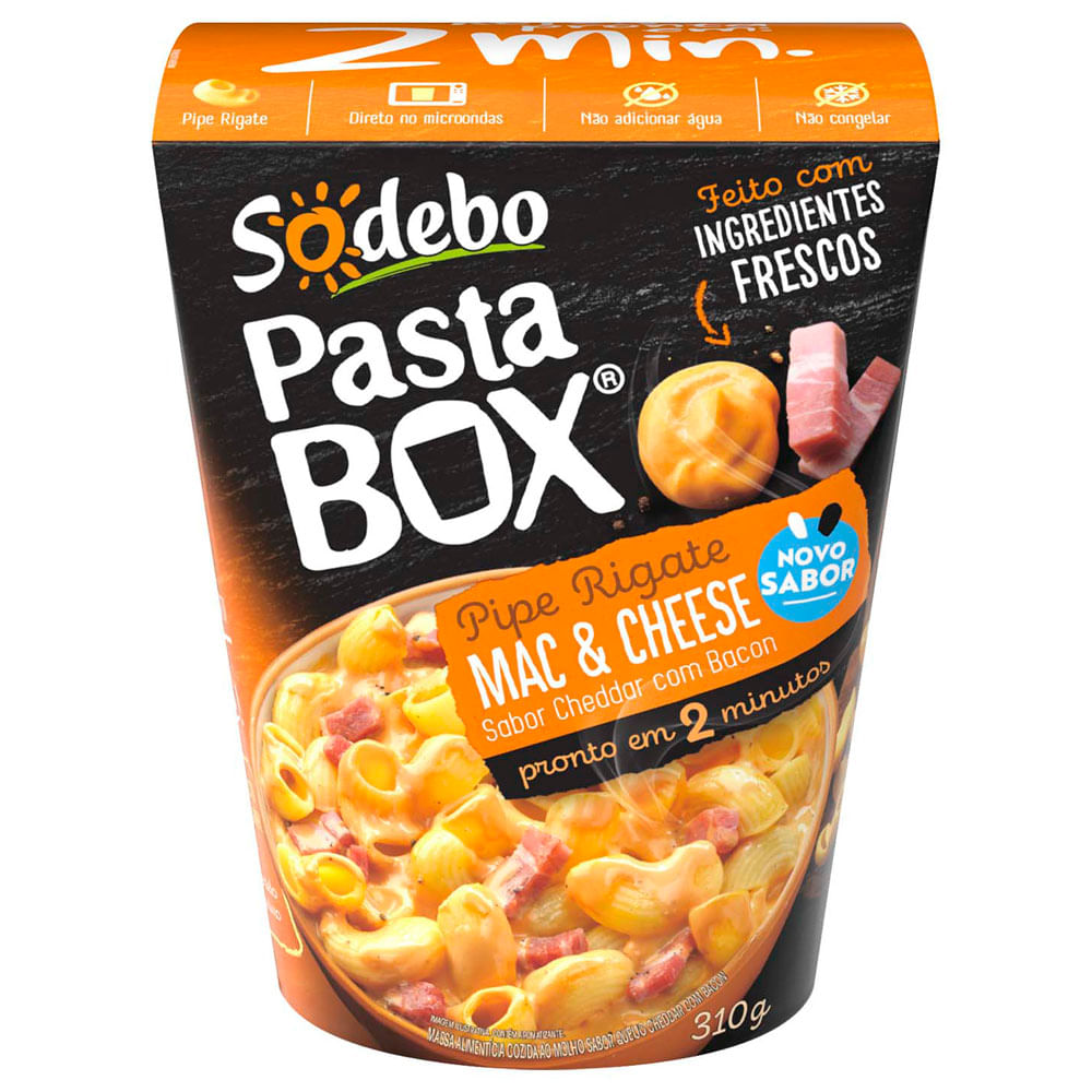 Pipe Rigate Mac & Cheese Pasta Box Sodebo 310g - Supermercado Savegnago