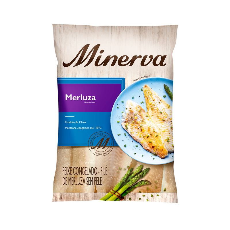 Peixe Filé Merluza Minerva Sem Pele 800g