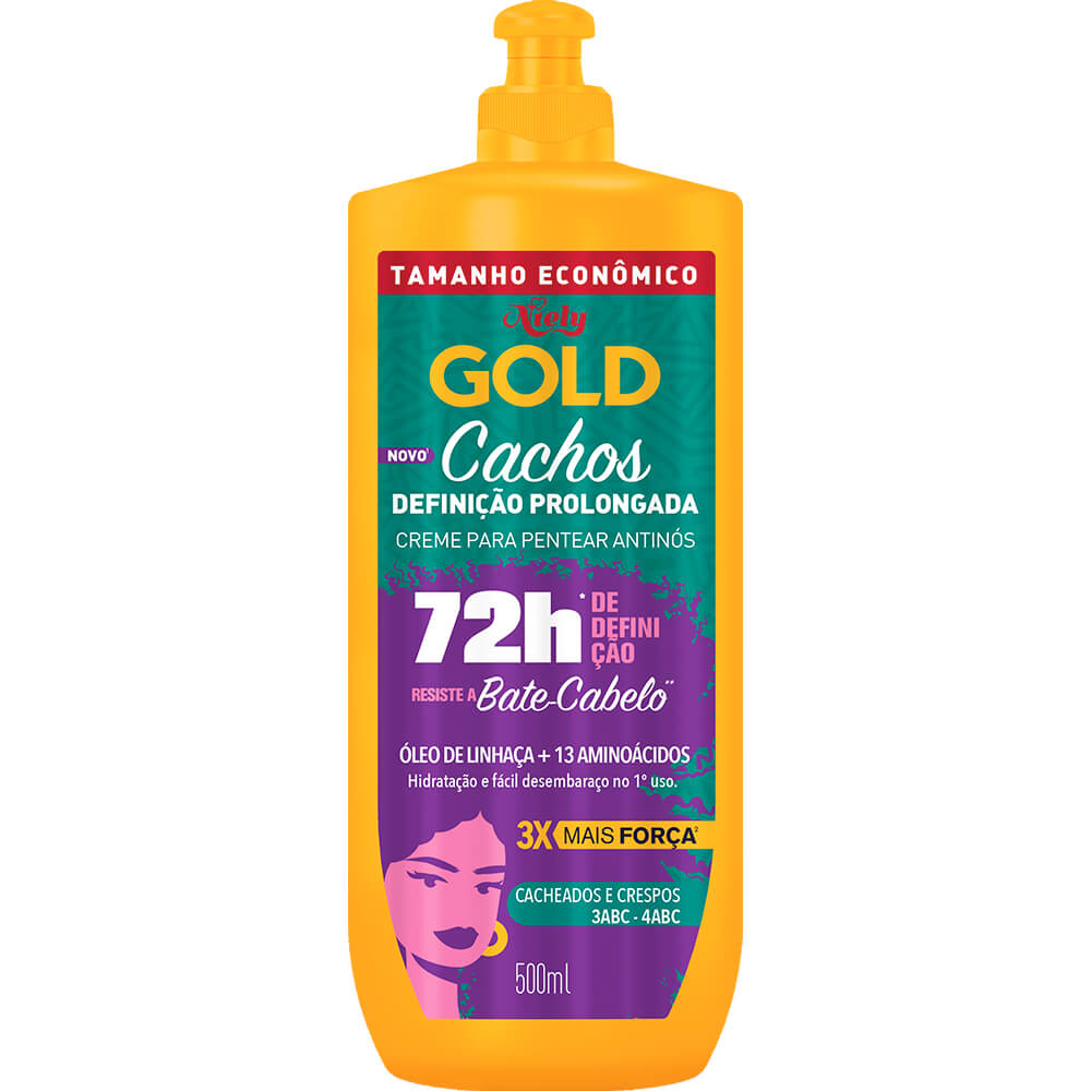 Creme Pentear Niely Gold Cachos Definição Prolongada 500ml