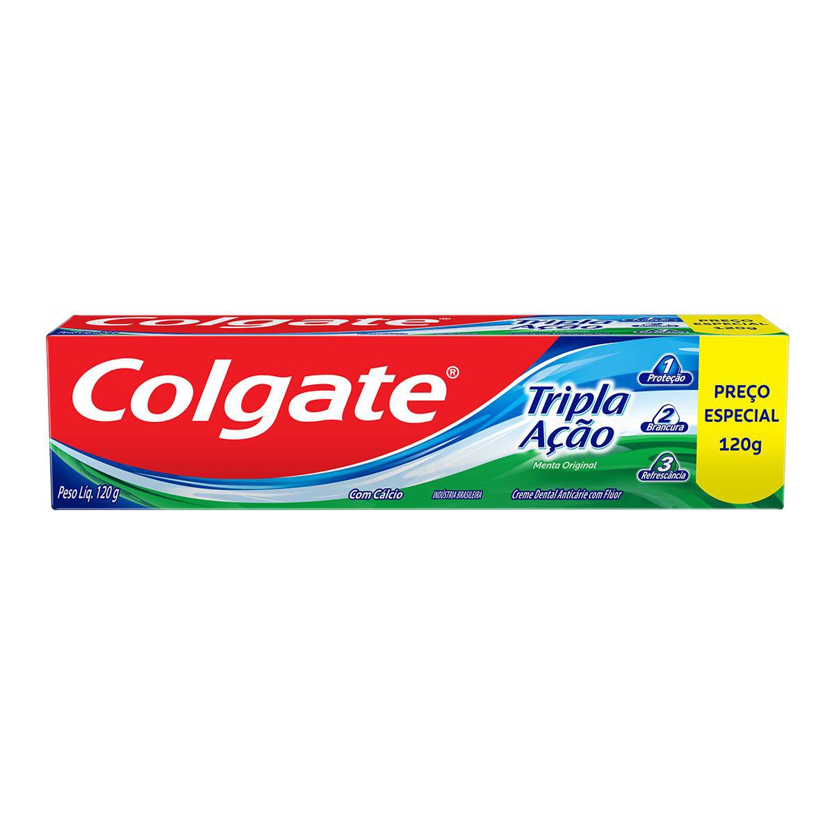 Creme Dental Colgate Tripla Ação Menta 120g Preço Especial