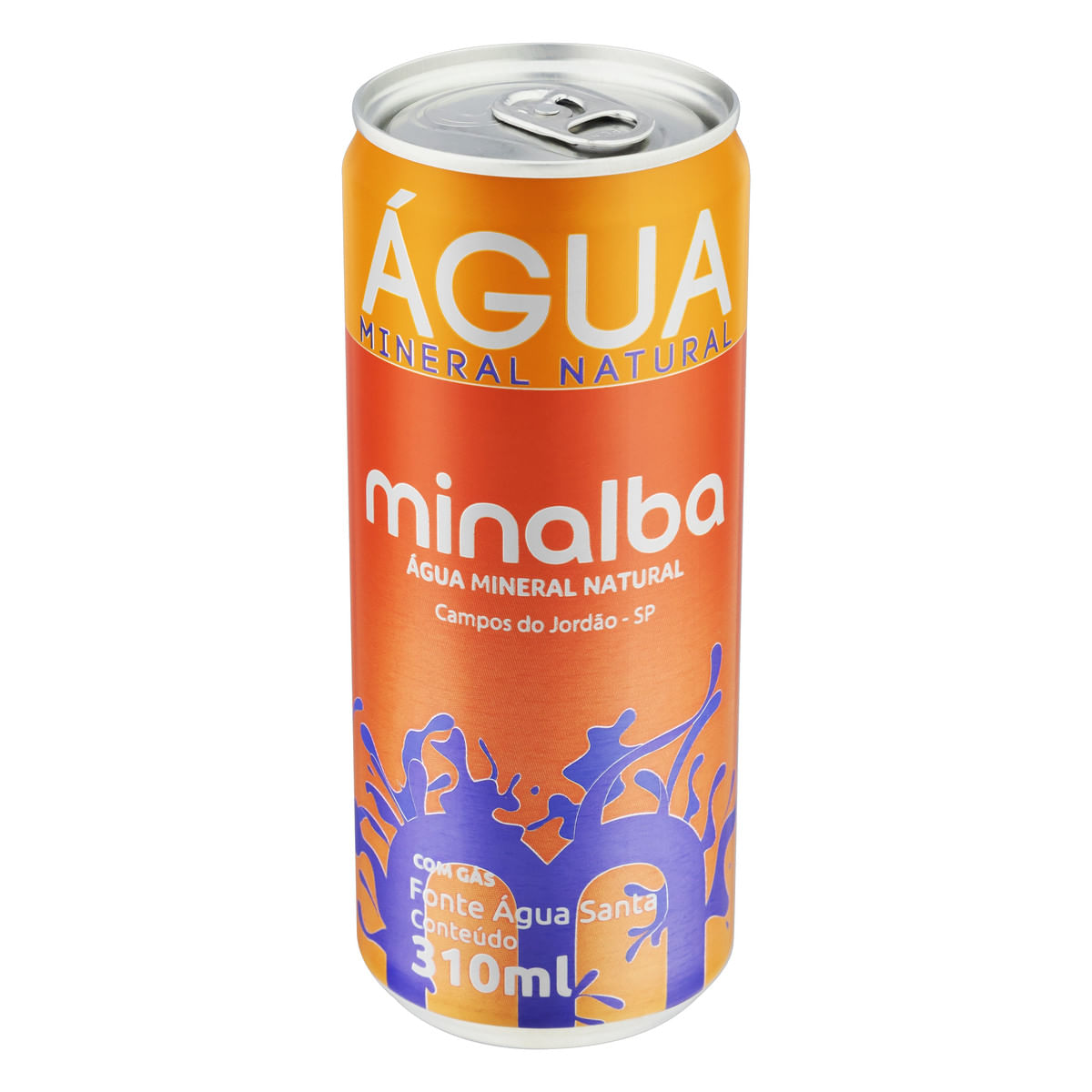 Água Mineral Minalba Com Gás Lata 310ml