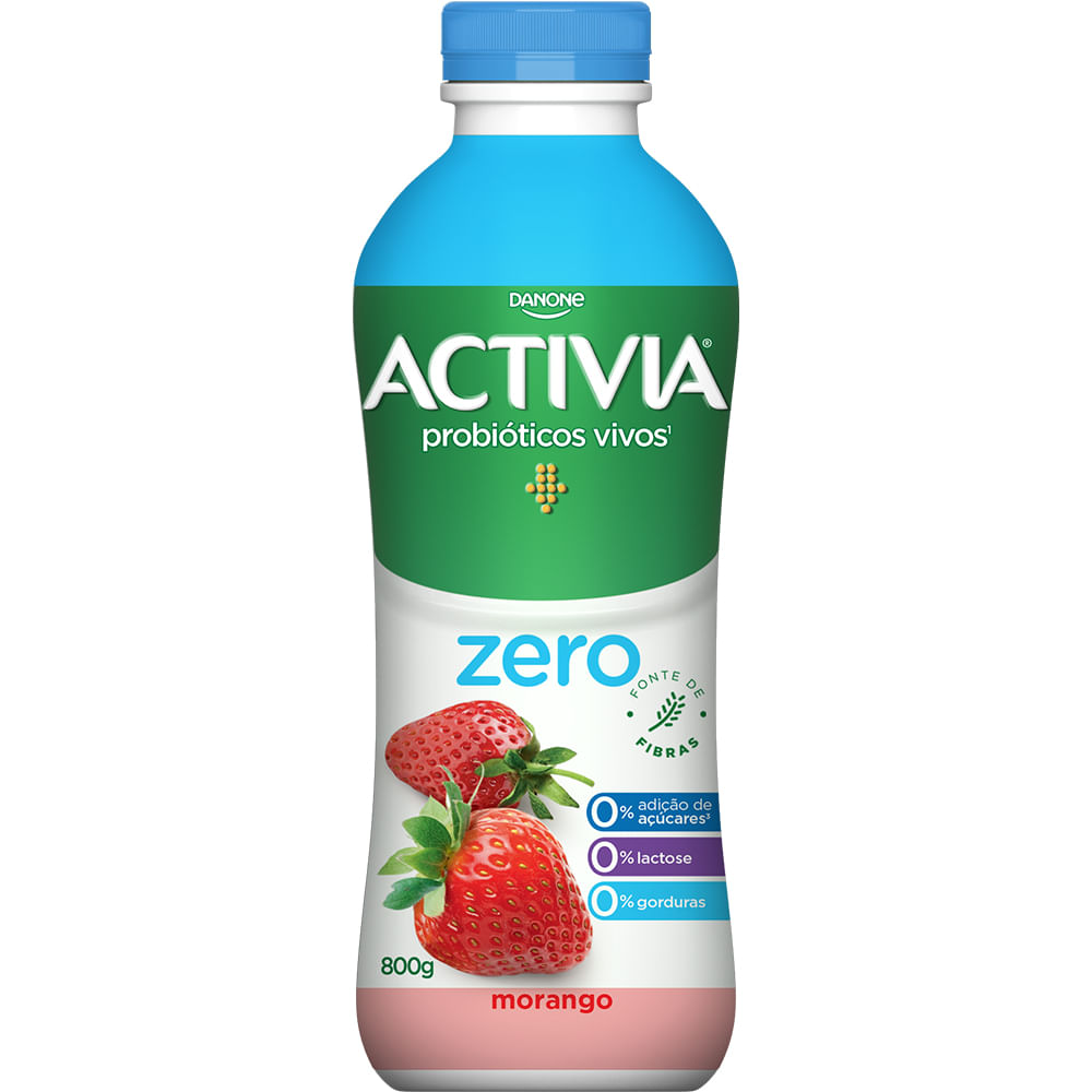 Leite Fermentado líquido Activia 800g zero morango