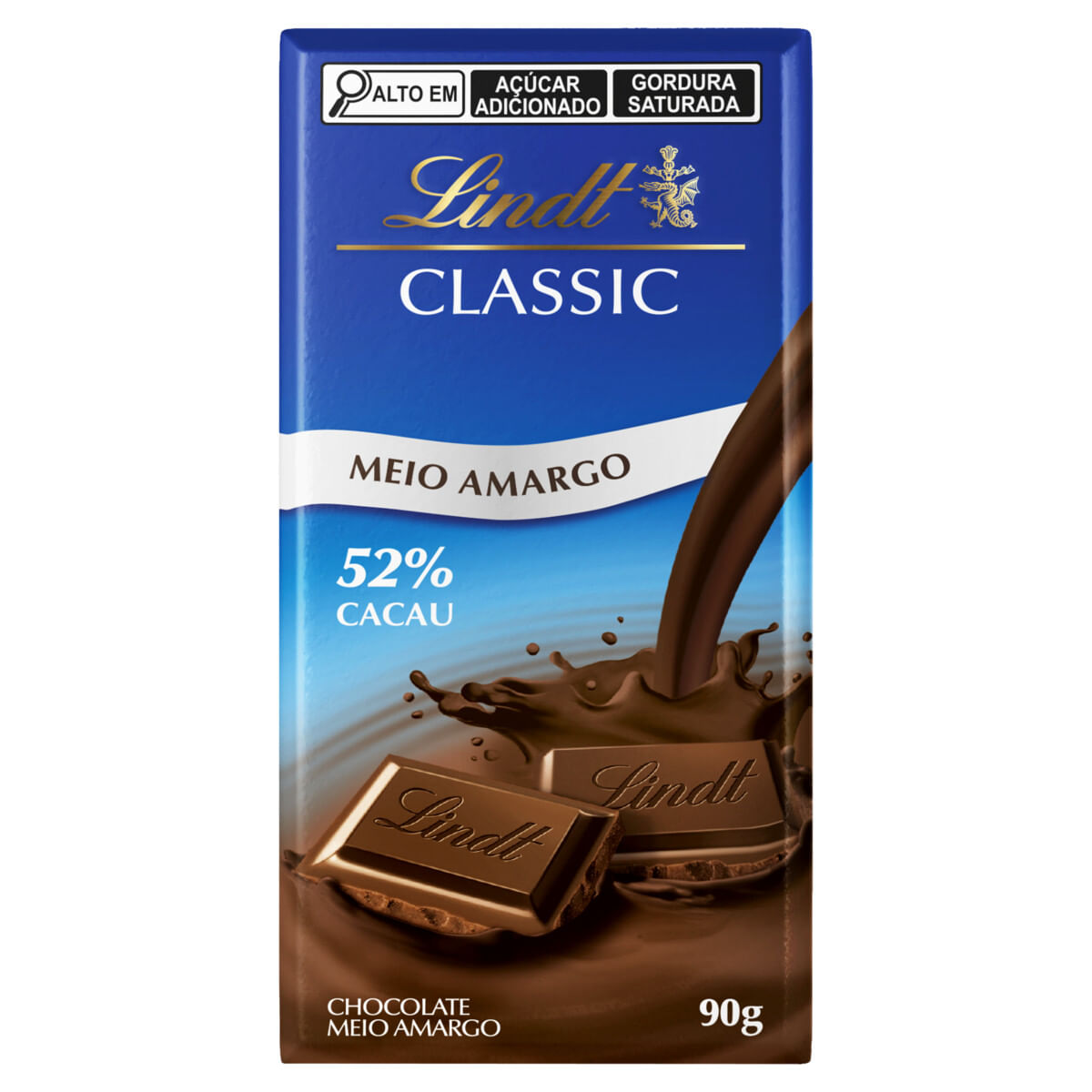 Chocolate Lindt Classic Meio Amargo Tablete 90g - Supermercado Savegnago Chocolate Lindt Classic Meio Amargo Tablete 90g - Supermercado Savegnago