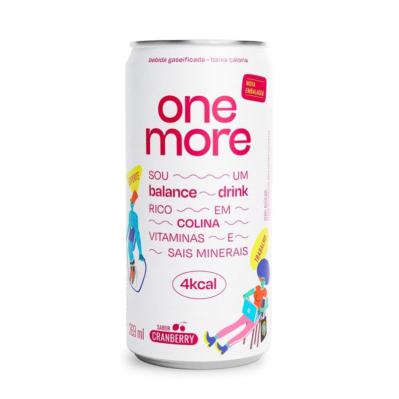 Bebida Funcional One More Cranberry 269ML Lata