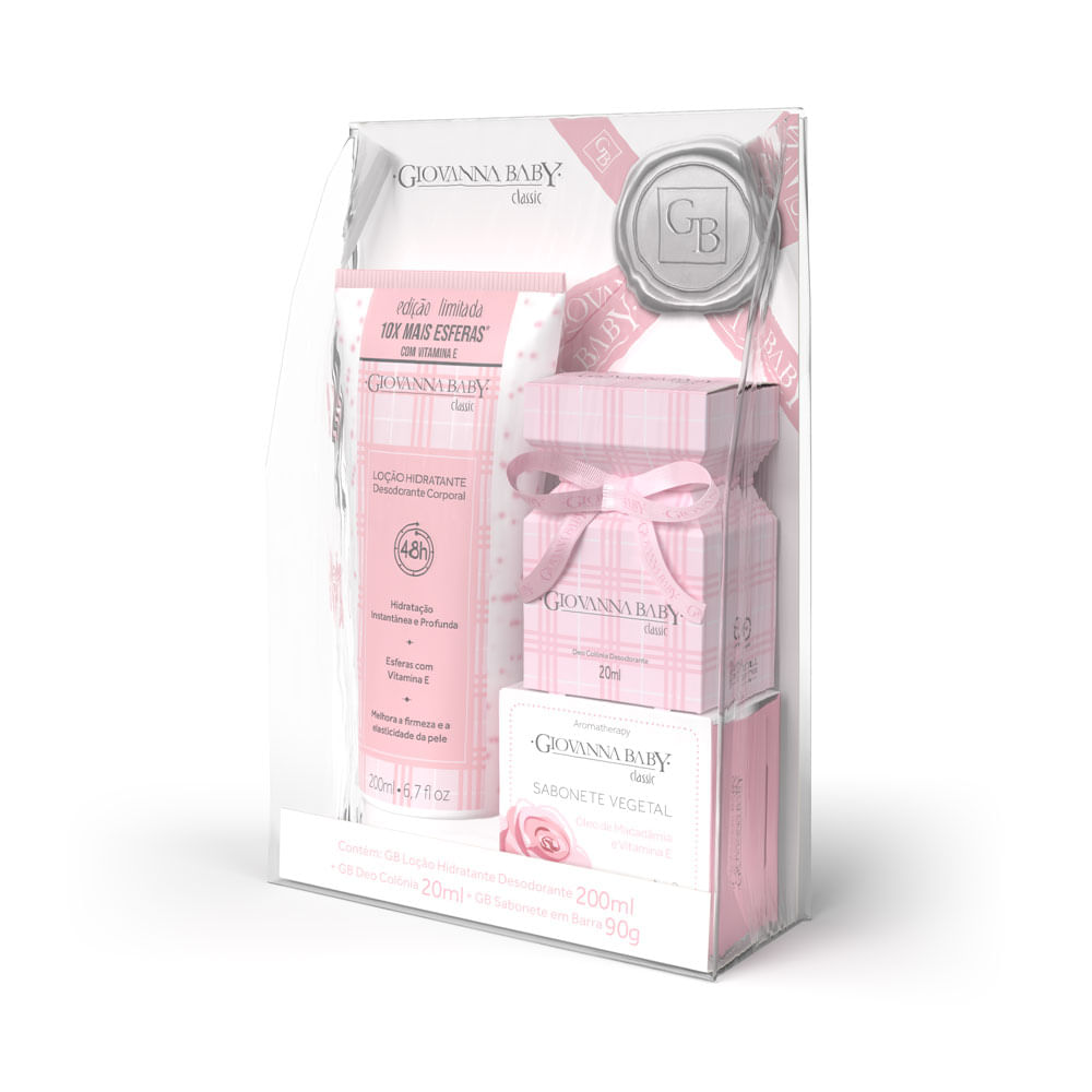 Loção Hidratante 200ml-Colonia 20ml-Sabon 90g Giovan Baby Classic