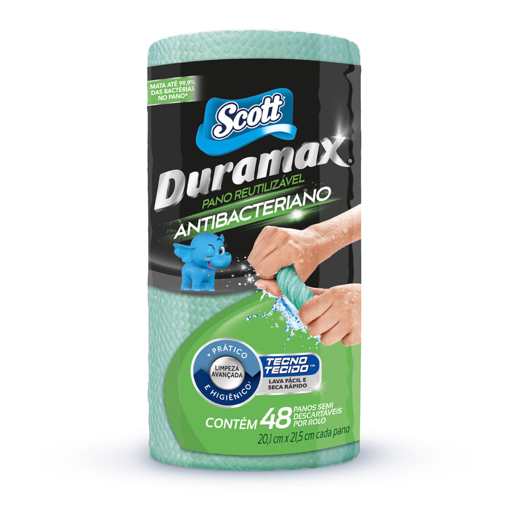 Pano Multiuso Scott Duramax Antibacteriano Com 48 Unidades