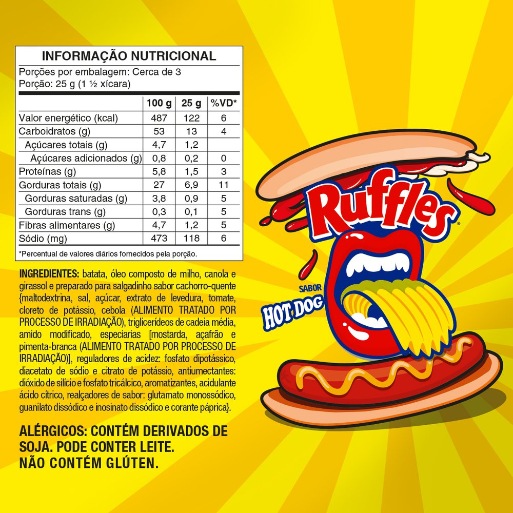 Salgadinho Batata Ruffles Hot Dog 70g