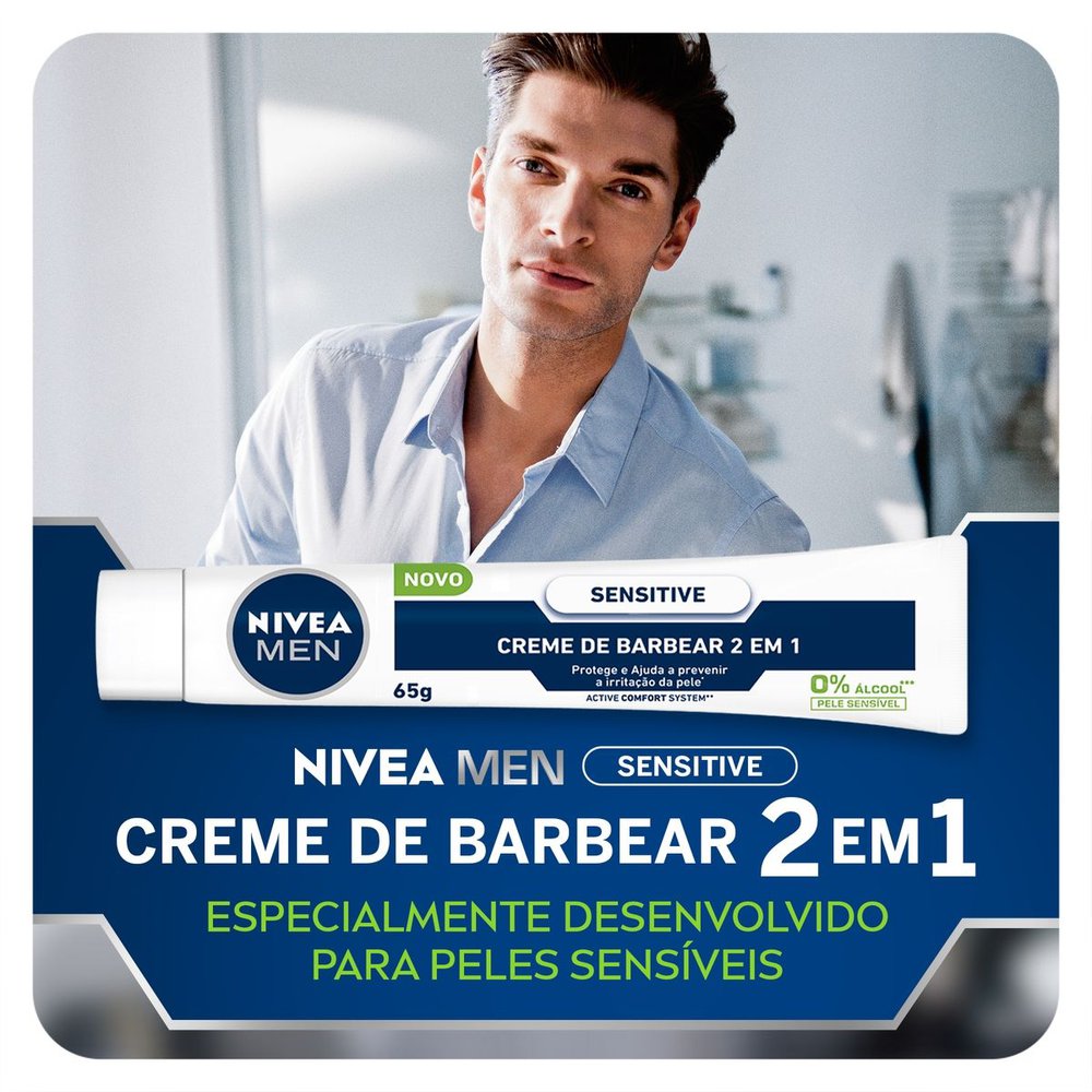 Creme De Barbear NIVEA MEN Sensitive 2 Em 1 65g