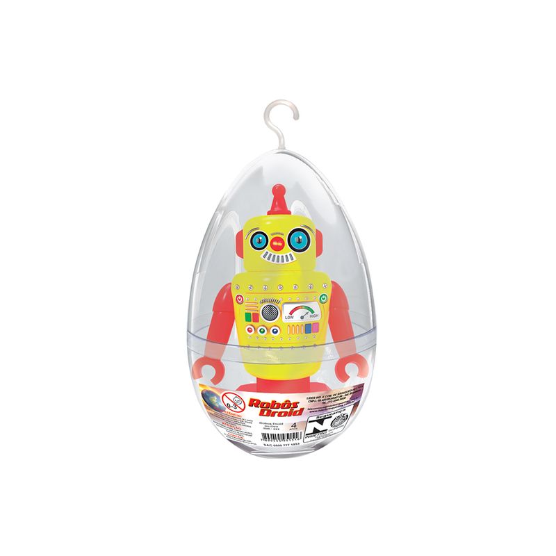 Brinquedo boneco ovo Líder Robodroid