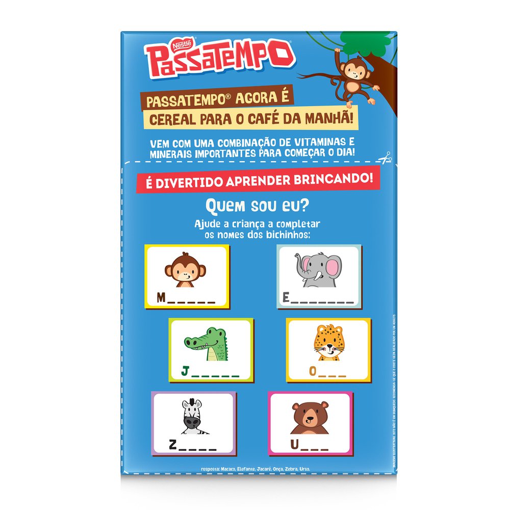 Cereal Matinal Nestlé Passatempo 190g