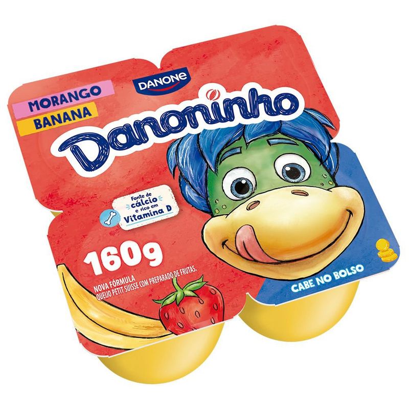 Danoninho Petit Suisse Morango e Banana 160g