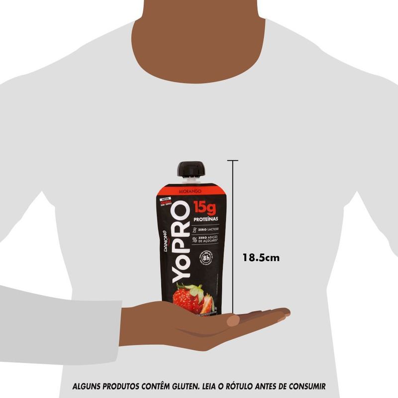 Iogurte YoPRO Pouch 15g de Proteínas Morango 160g Iogurte YoPRO Pouch 15g de Proteínas Morango 160g
