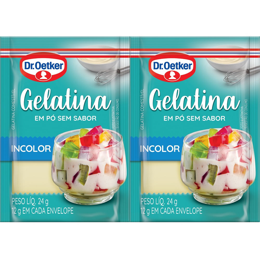 Gelatina Sem Sabor Dr Oetker Branca 24g