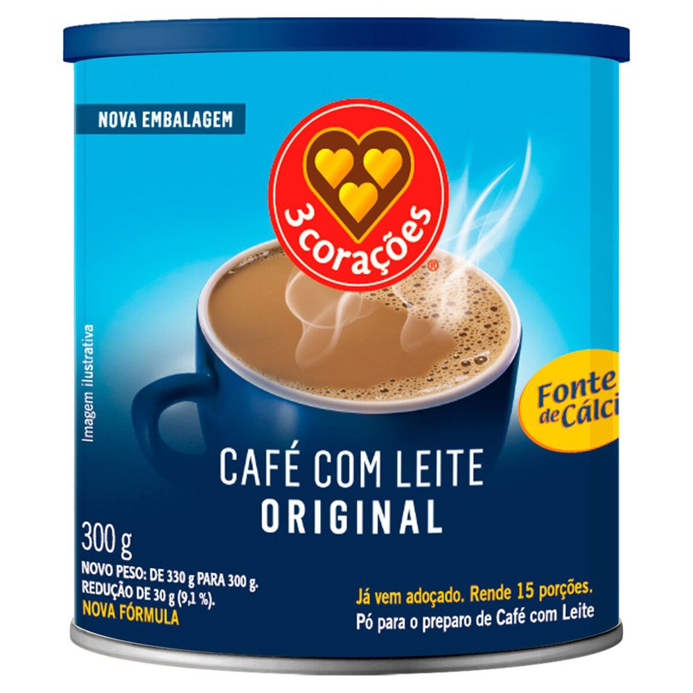 Café com Leite 3 Coracões 300g