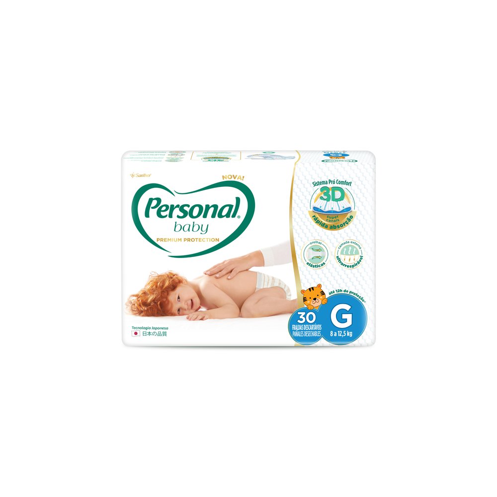Fralda Personal Baby Premium Protection G 30 unidades