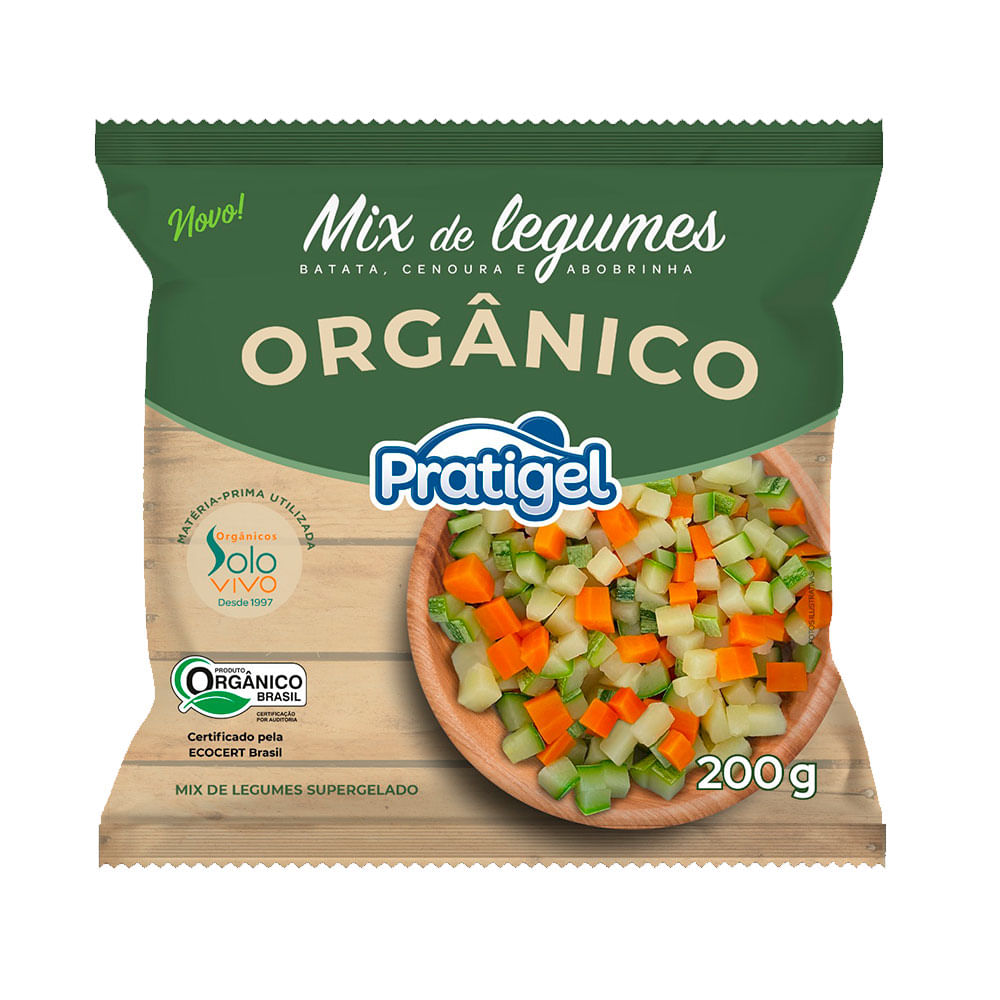 Mix Legumes Pratigel Orgânico Batata Cenoura Abobrinha 200g ...