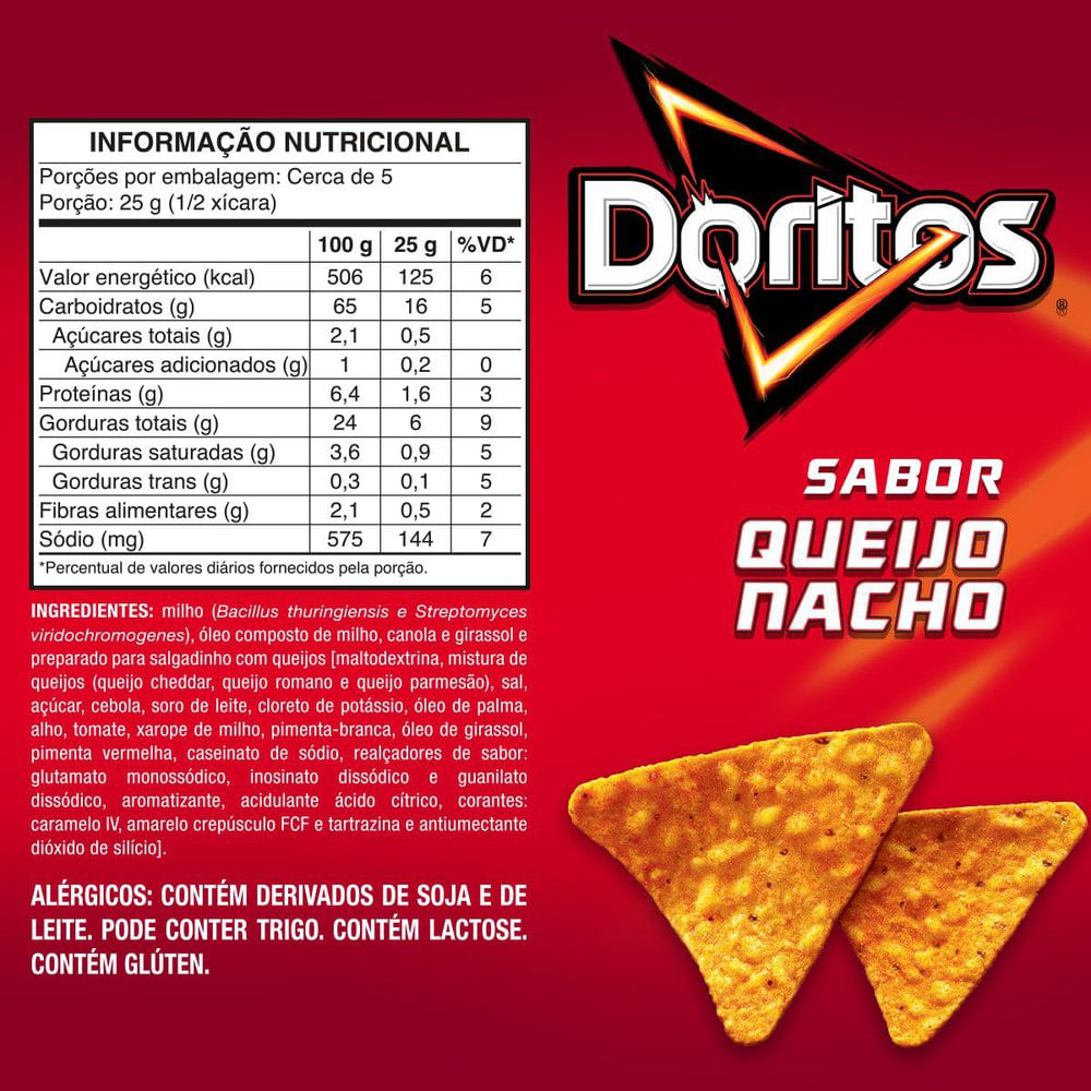 Salgadinho Elma Chips Doritos Queijo Nacho 120g
