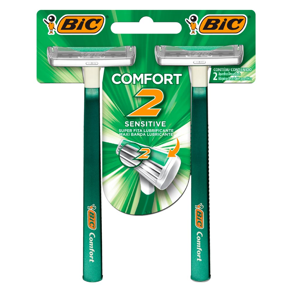 Aparelho de Barbear Bic Comfort Twin Sensitive com 2