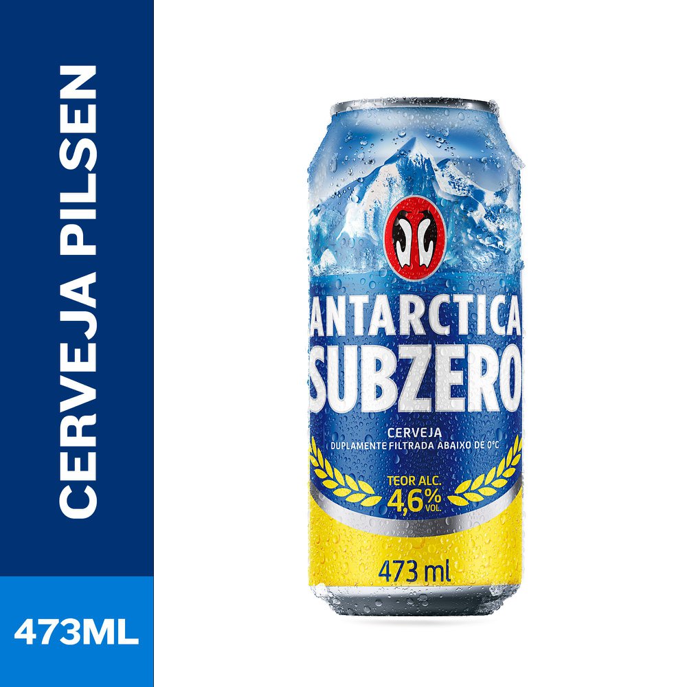 Cerveja Antarctica SubZero, Pilsen, 473ml, Lata