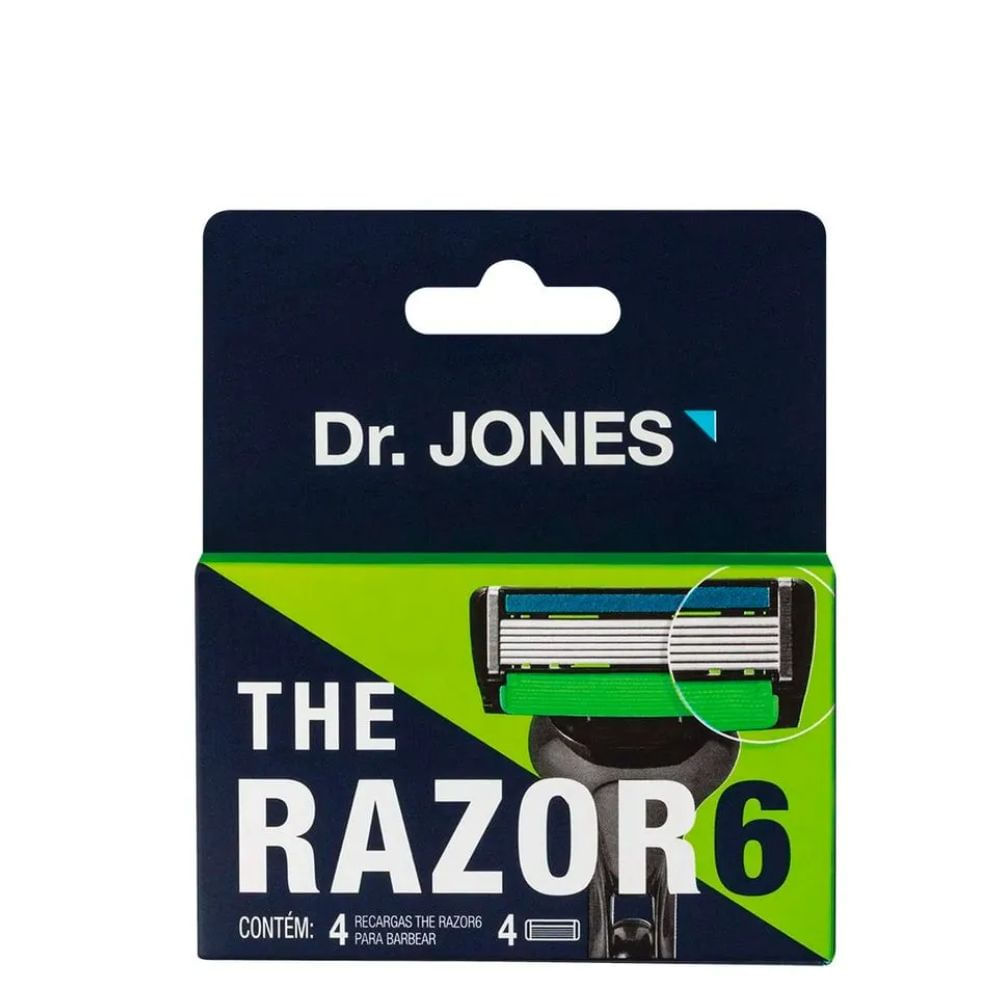 Carga Barbear Dr Jones Razor 6 Com 4 Unidades
