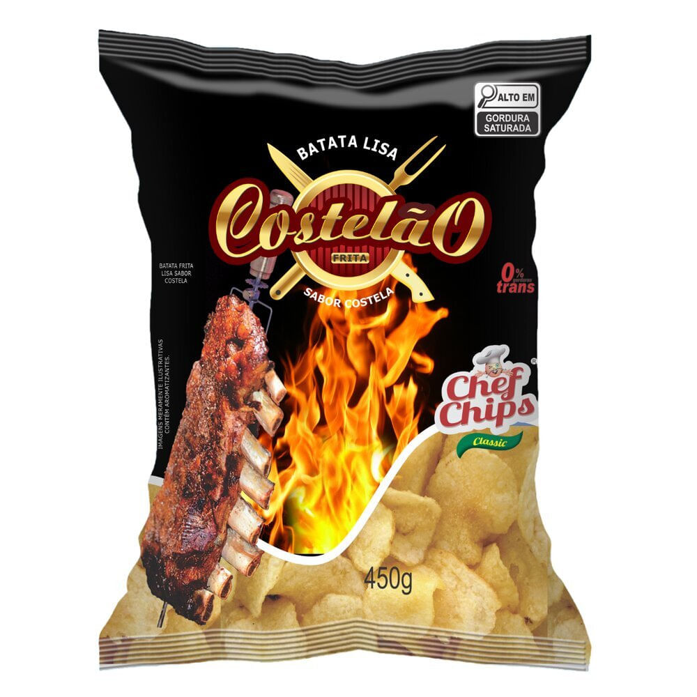 Salgadinho batata Chef Chips Costelão 450g