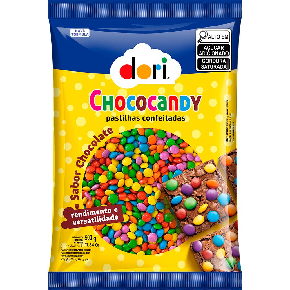 Pastilha Dori Chococandy Chocolate 500g