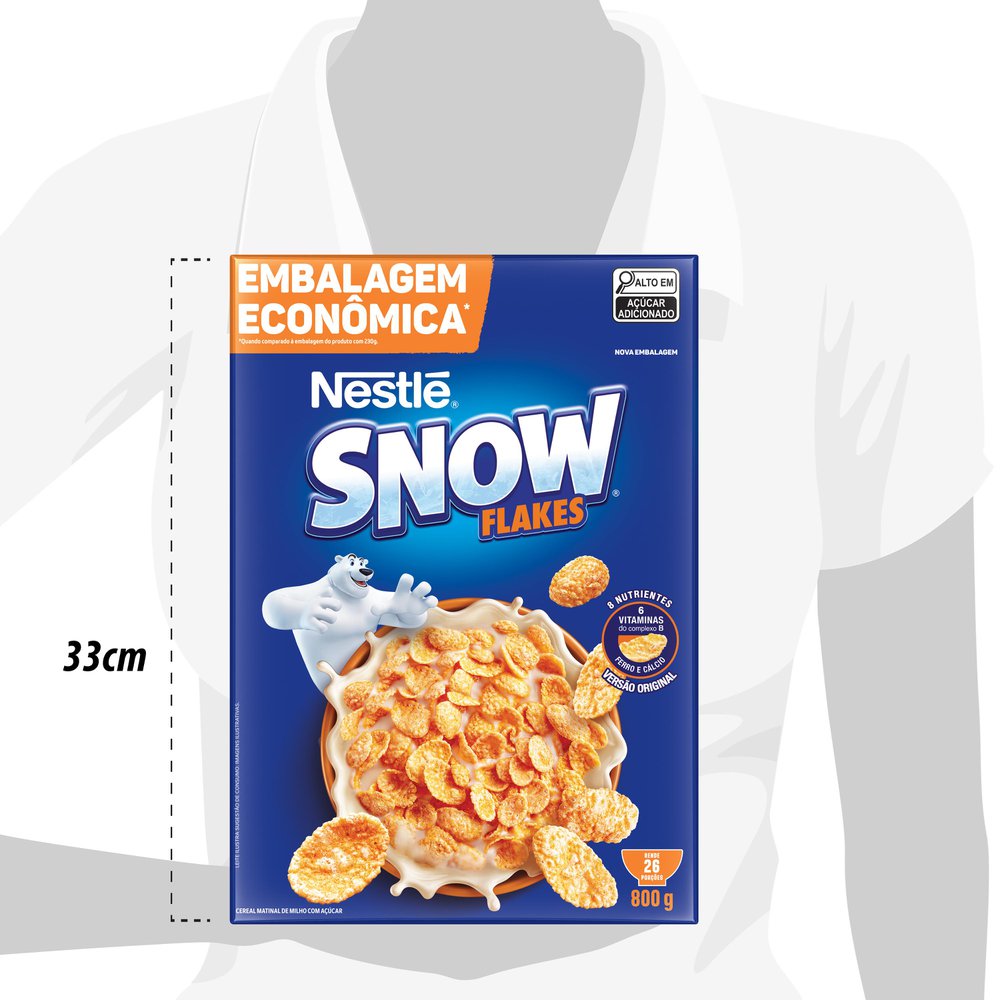 Cereal Matinal SNOW FLAKES Tradicional 800g - Supermercado Savegnago