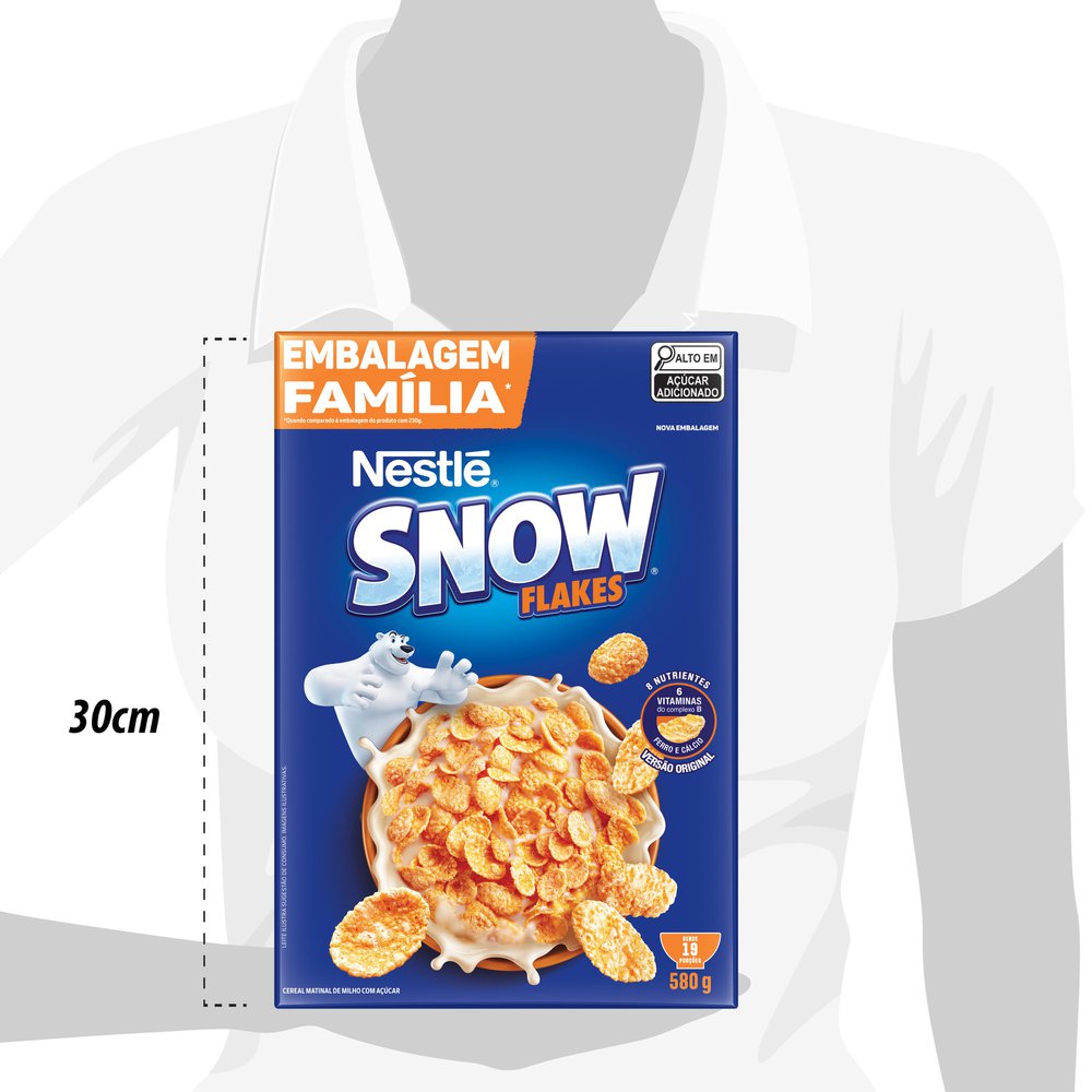 Cereal Matinal Snow Flakes Caixa 580g