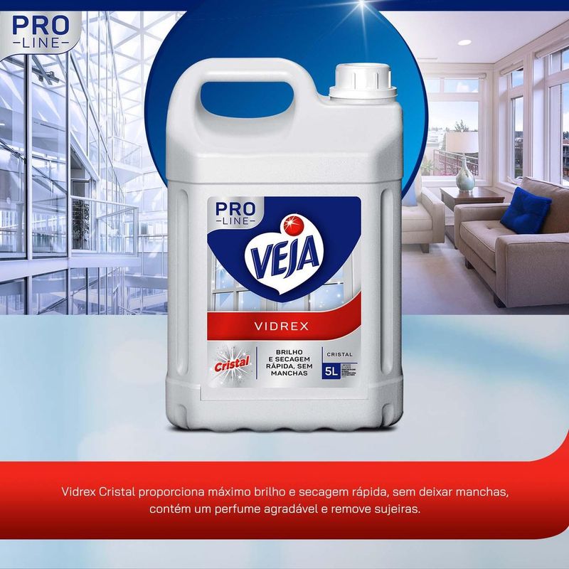 Limpa Vidros Veja Vidrex Cristal Pro Line 5L