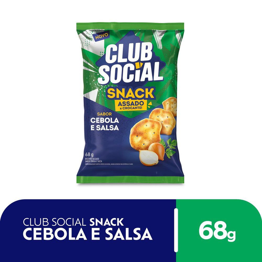 Snack Club Social Cebola e Salsa 68g