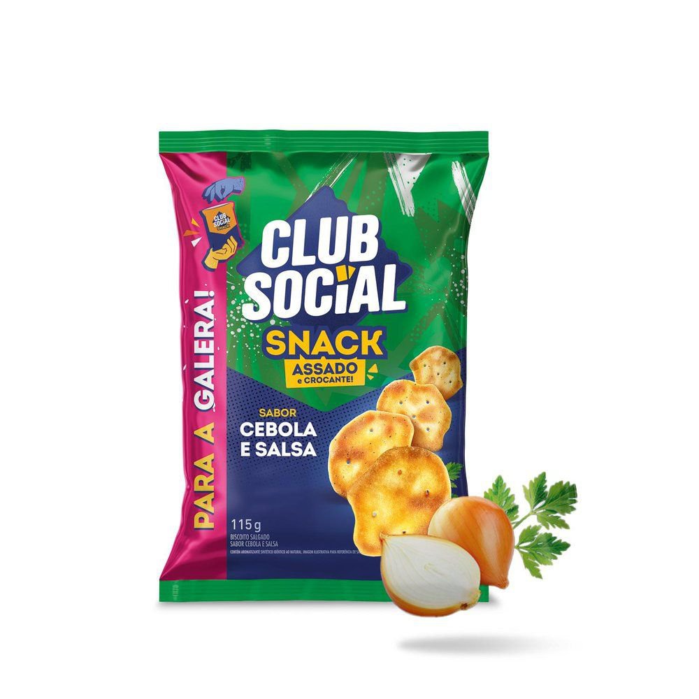 Salgadinho Club Social Snack Cebola e Salsa 115g