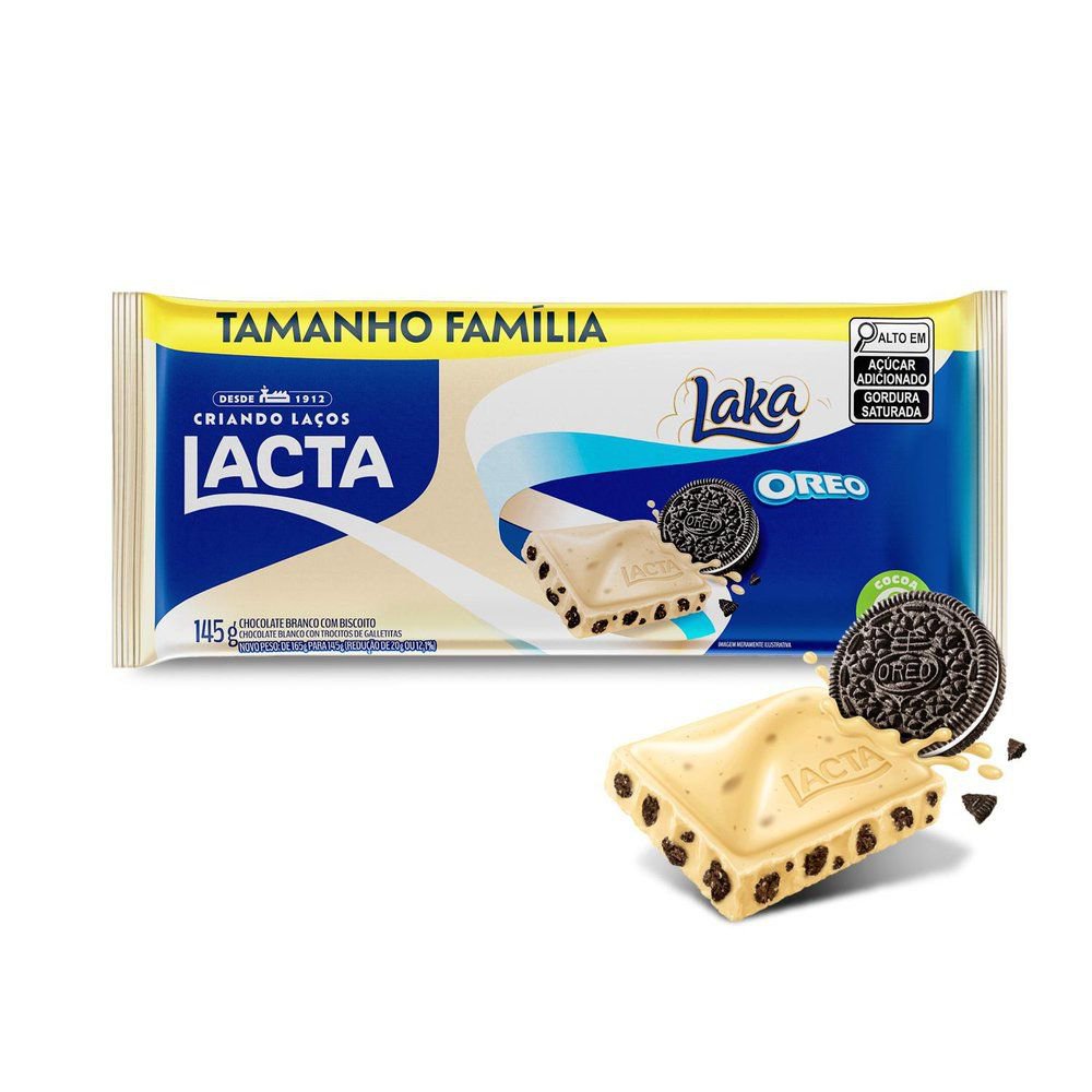 Chocolate Lacta Laka Oreo 145g Tablete