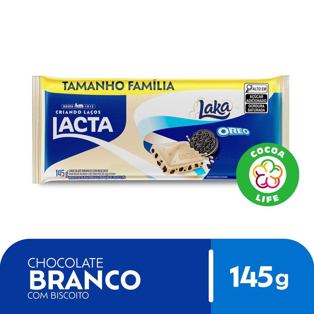 Chocolate Lacta Laka Oreo 145g Tablete